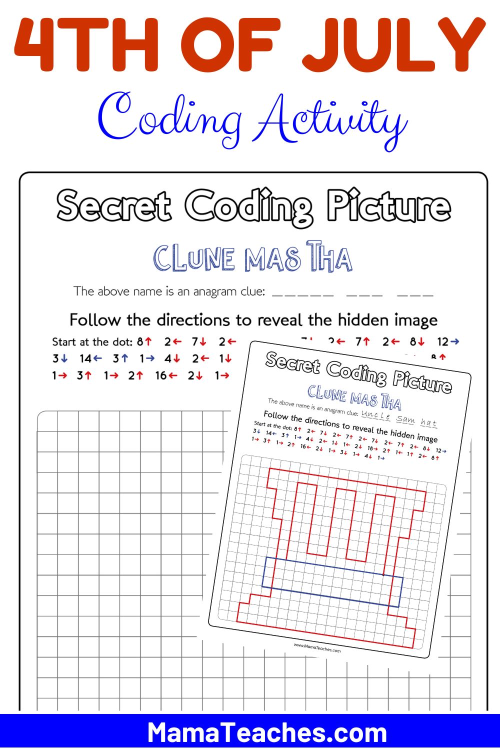 4th of July Coding Activity - Mama Teaches