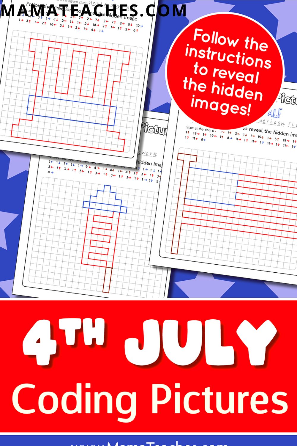4th of July Coding Activity - Mama Teaches