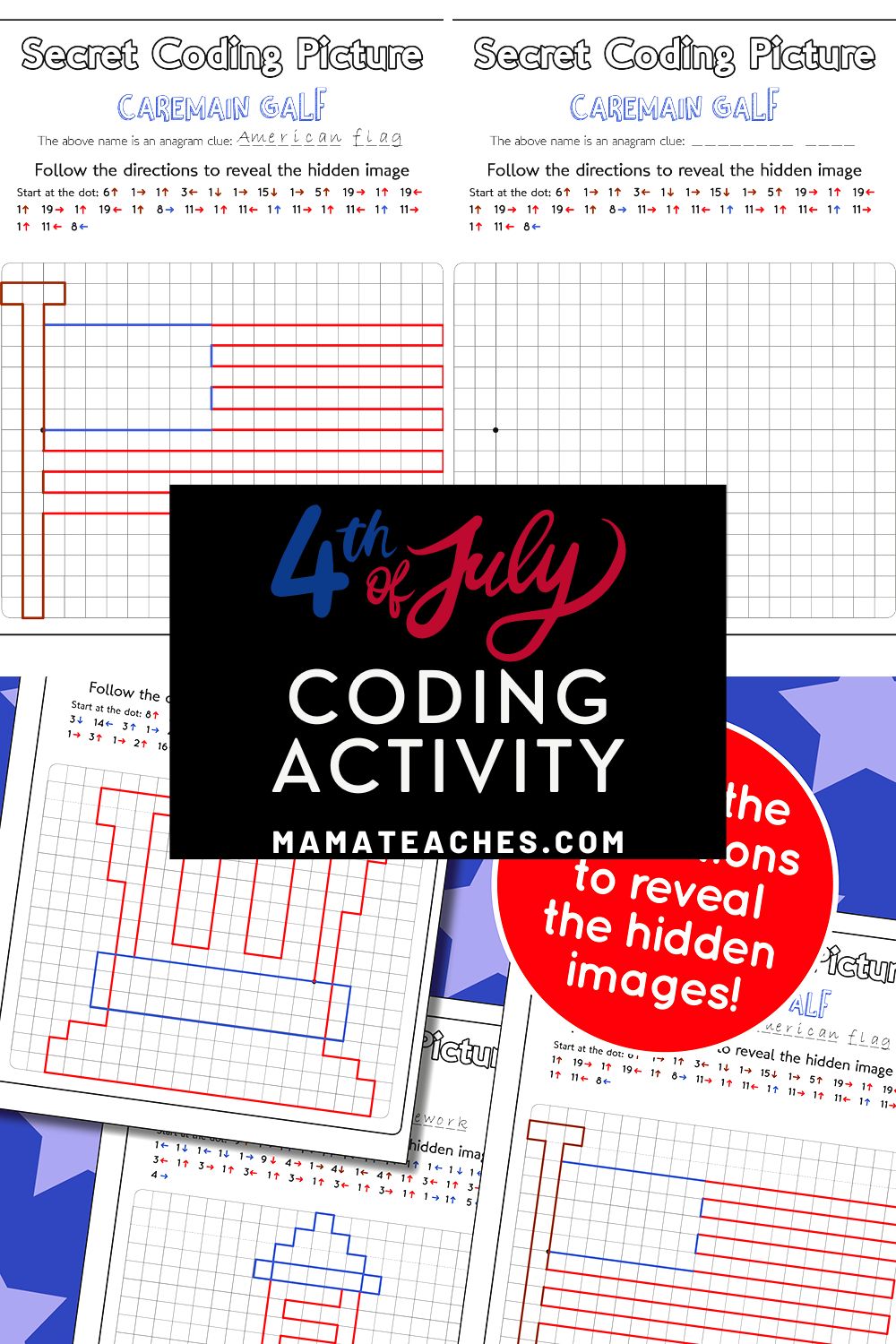 4th of July Coding Activity - Mama Teaches