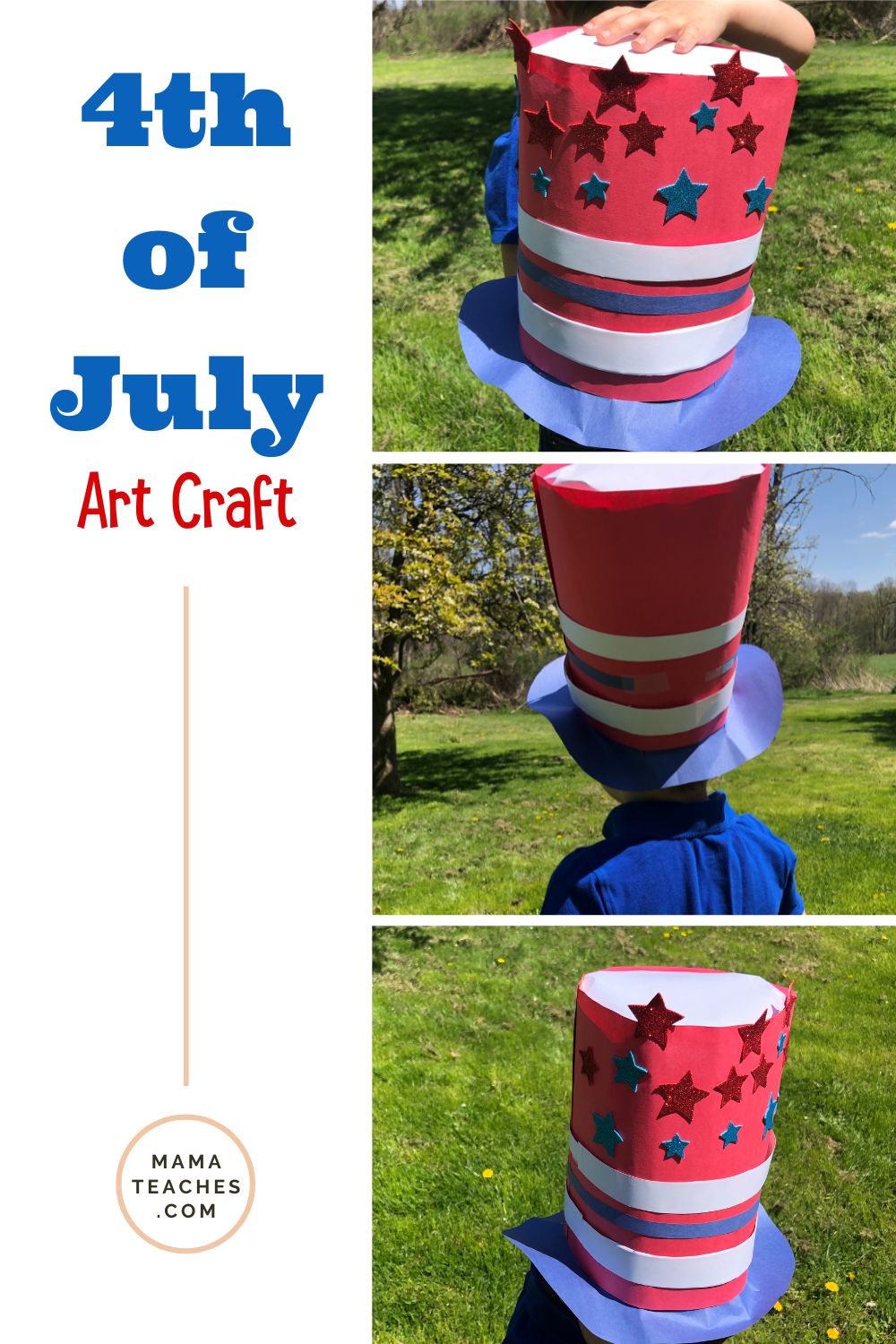 Fourth of July Hat Craft - Mama Teaches