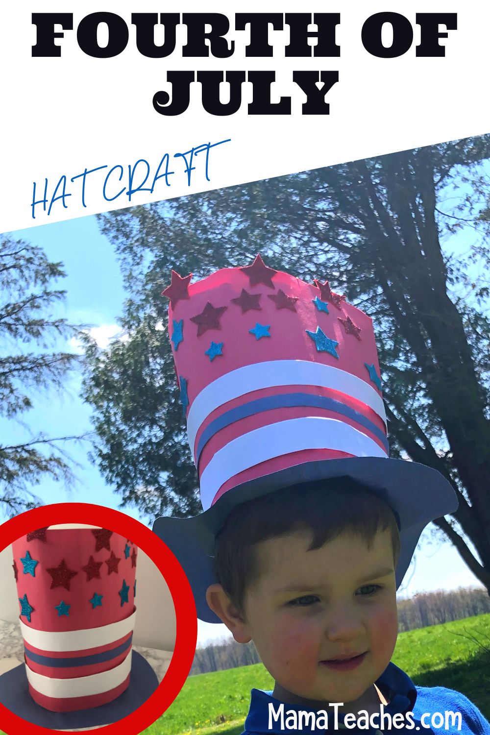 Fourth of July Hat Craft - Mama Teaches
