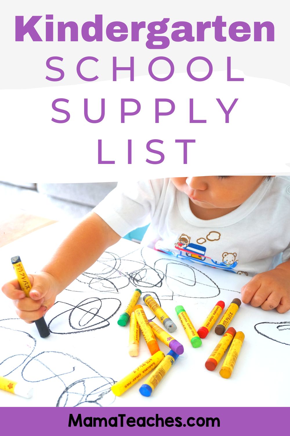 Kindergarten School Supply List - Mama Teaches
