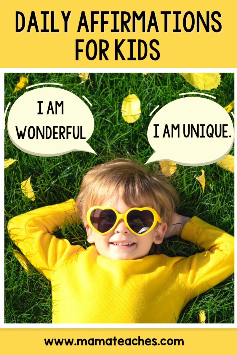 Daily Affirmations for Kids - Mama Teaches