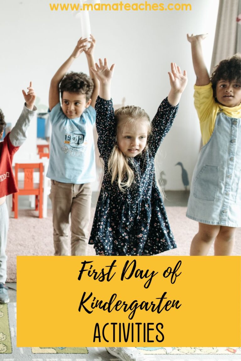 First Day of Kindergarten Activities - Mama Teaches