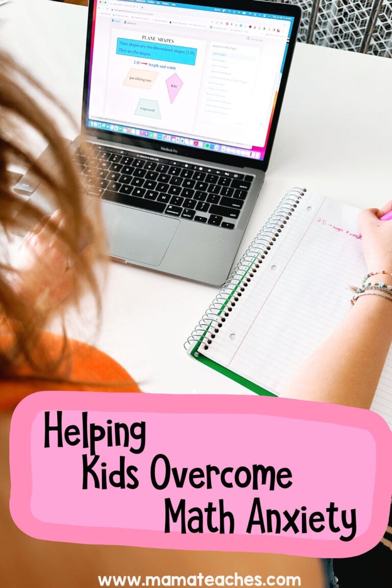 Helping Kids Overcome Math Anxiety - Mama Teaches