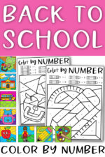 FREE BACK TO SCHOOL COLOR BY NUMBER PAGES