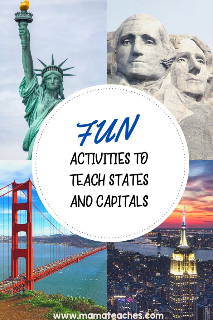Fun Activities to Teach States and Capitals - Mama Teaches