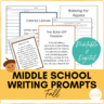 25 Fall Writing Prompts for Middle Schoolers - Mama Teaches