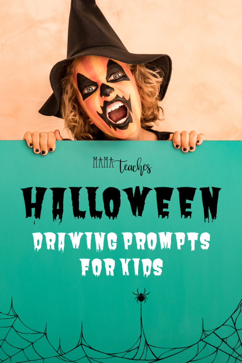 Halloween Drawing Prompts for Kids - Mama Teaches