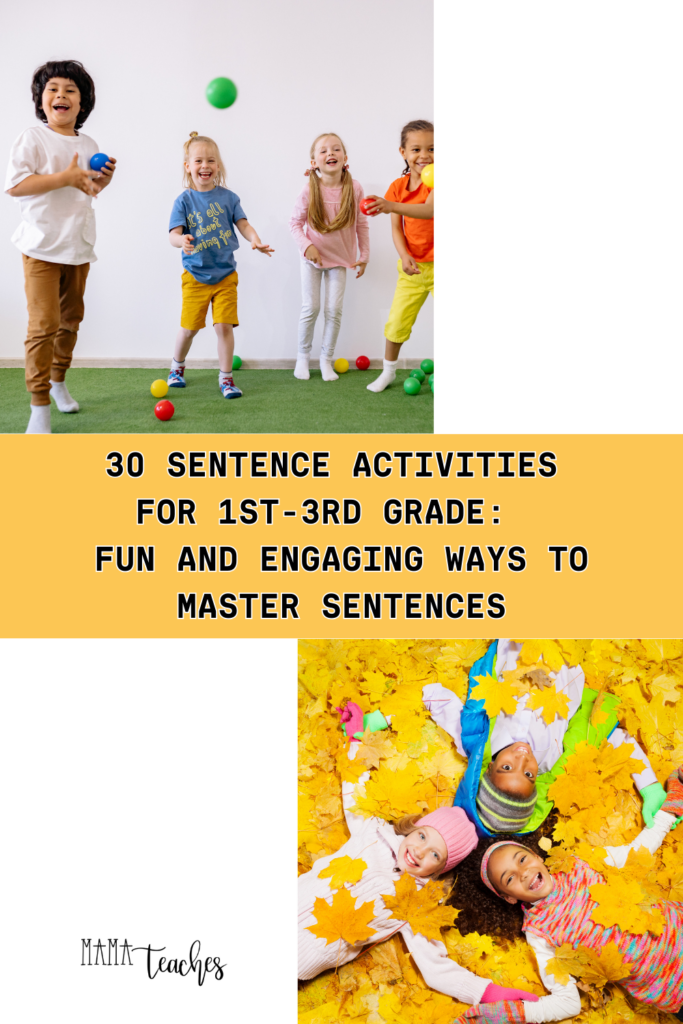 30+ Sentence Activities for 1st-3rd Grade