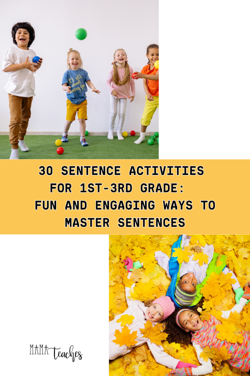 30+ Sentence Activities for 1st-3rd Grade