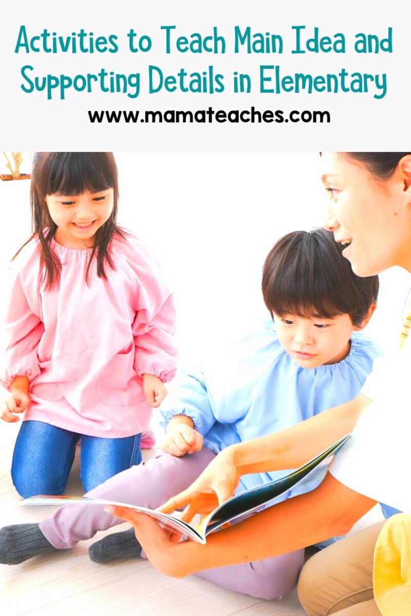 Activities To Teach Main Idea And Supporting Details In Elementary
