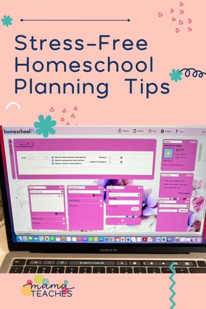 Stress-Free Homeschool Planning Tips - Mama Teaches