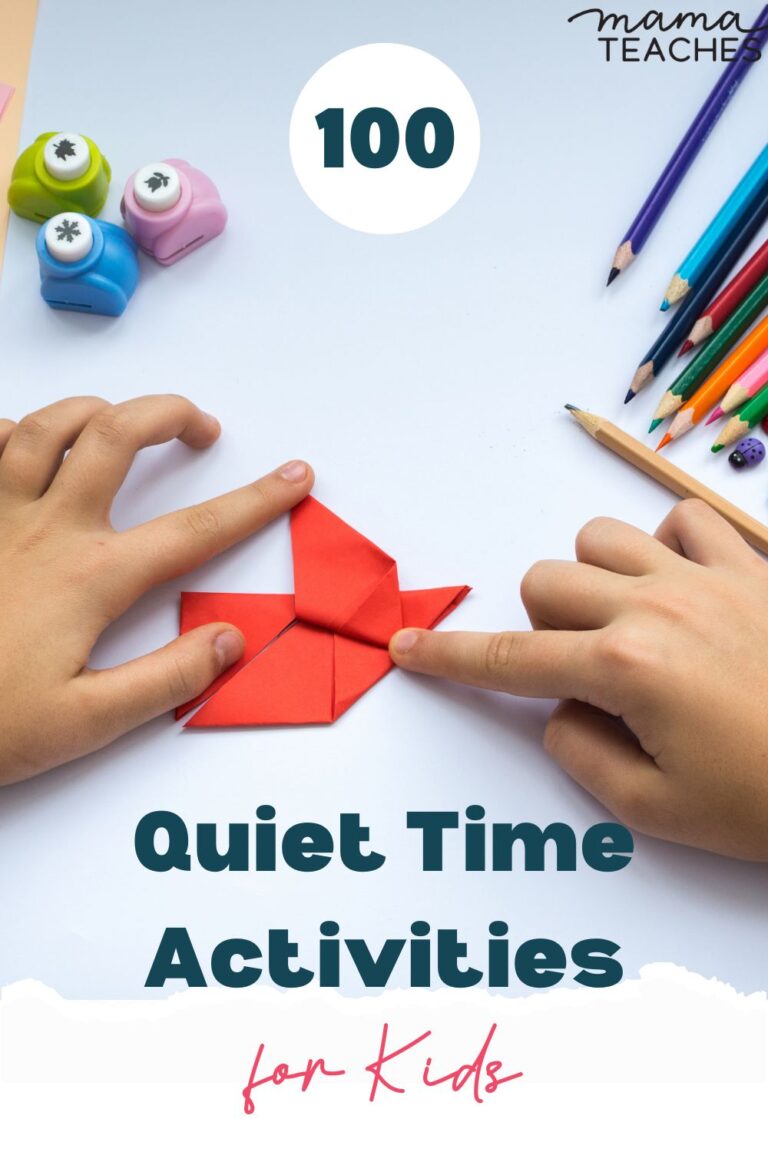 100 Quiet Time Activities for Kids - Mama Teaches