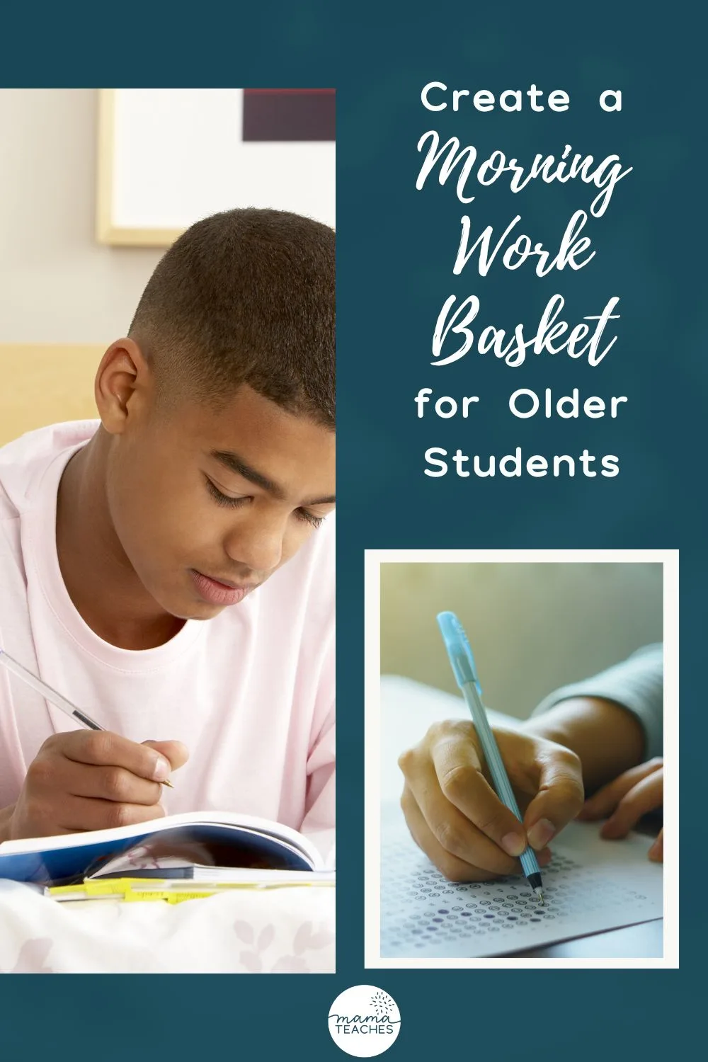 Create a Morning Work Basket for Older Students - Mama Teaches