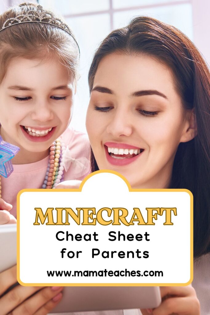 Minecraft Cheat Sheet for Parents - Mama Teaches