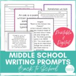 25 Back to School Writing Prompts for Middle Schoolers - Mama Teaches