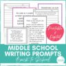 25 Back to School Writing Prompts for Middle Schoolers - Mama Teaches