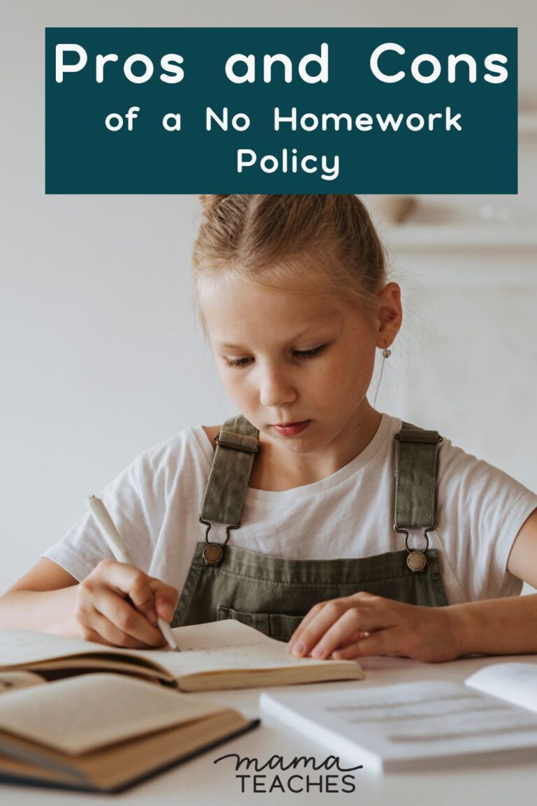 Pros and Cons of a No Homework Policy - Mama Teaches