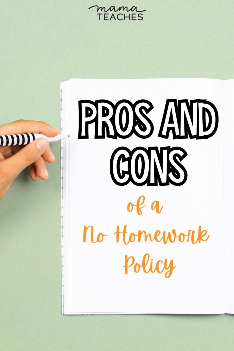 Pros and Cons of a No Homework Policy - Mama Teaches
