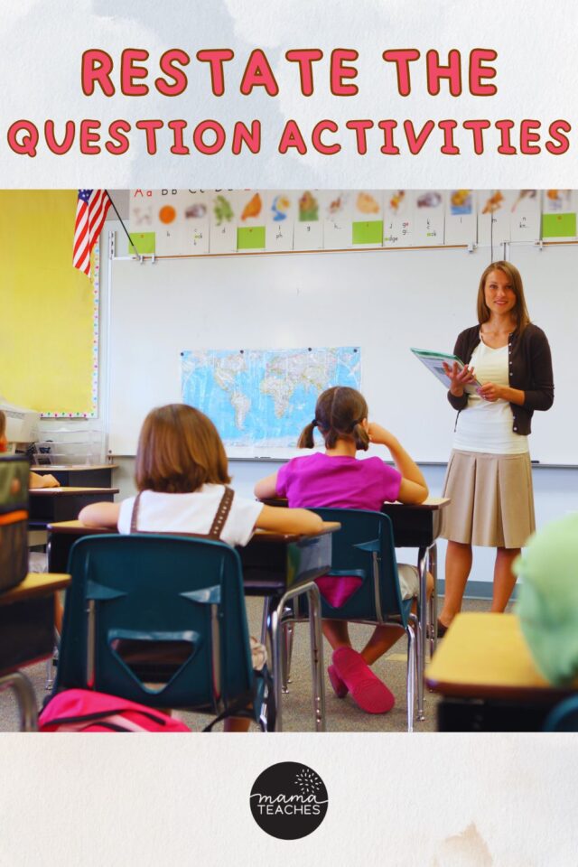 Restate the Question Activities - Mama Teaches