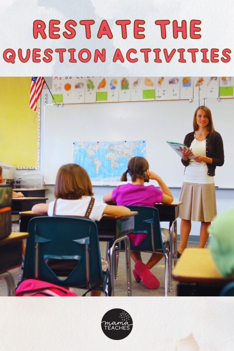 Restate the Question Activities - Mama Teaches