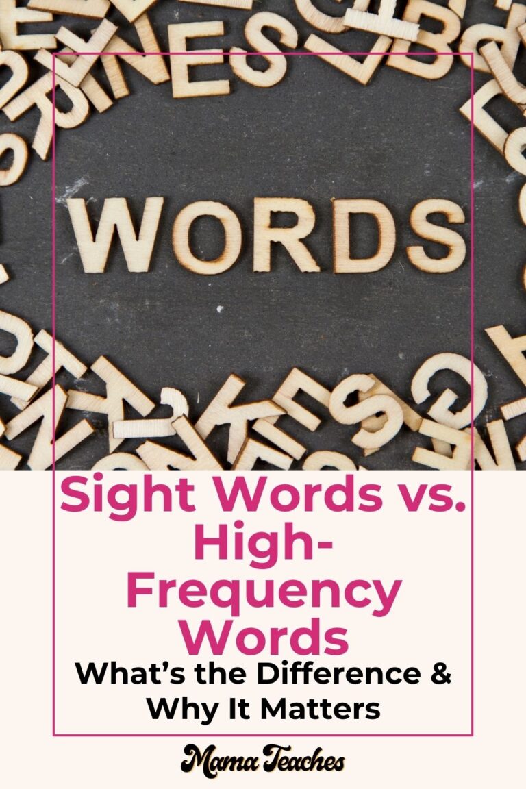 Sight Words vs. High-Frequency Words: What’s the Difference & Why It ...